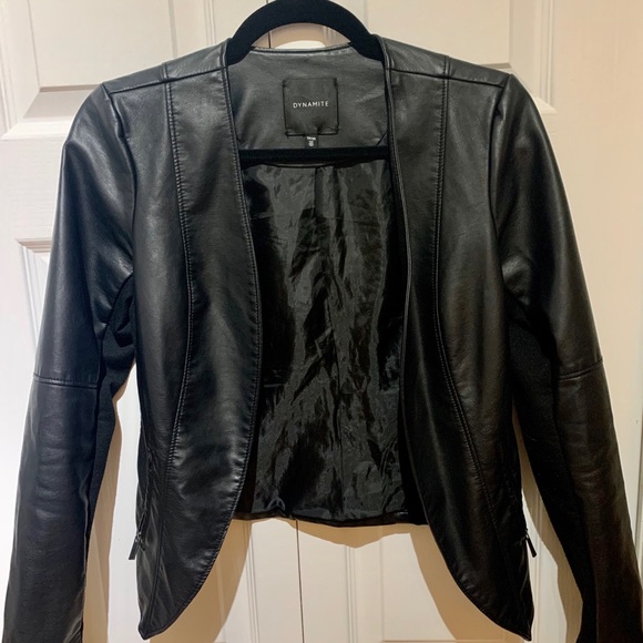 Dynamite | Jackets & Coats | Dynamite Faux Leather Fitted Jacket | Poshmark